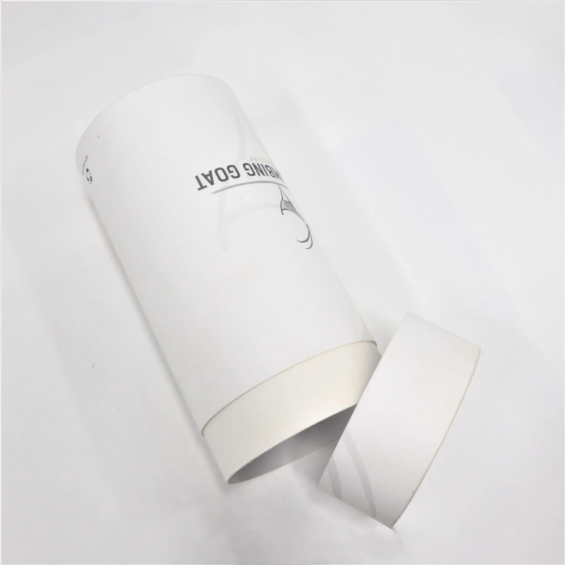 Simple White Cardboard Kraft Round Carton Box Cylinder Packaging ...