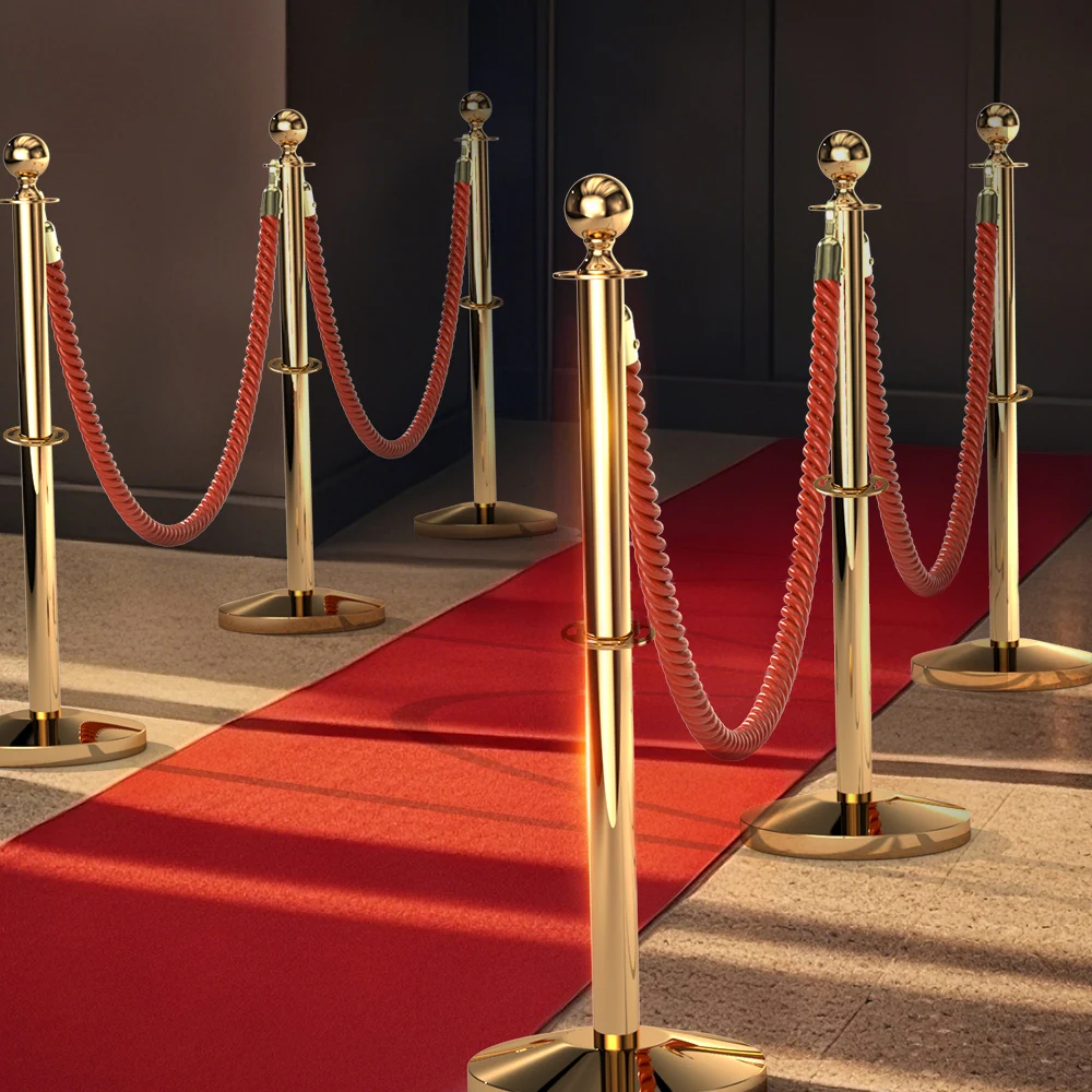Red Carpet VIP Queue Traffic Barriers Velvet Rope Crowd Control ...