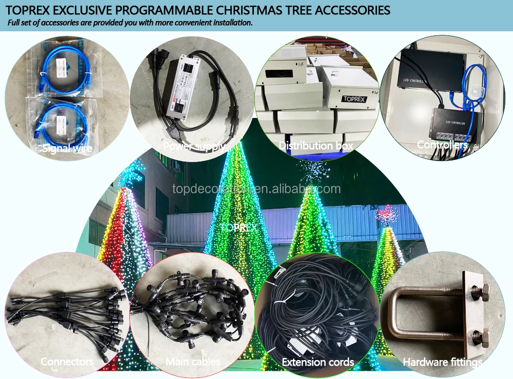 Customizable Size DMX Controller Addressable Giant LED Christmas Tree ...