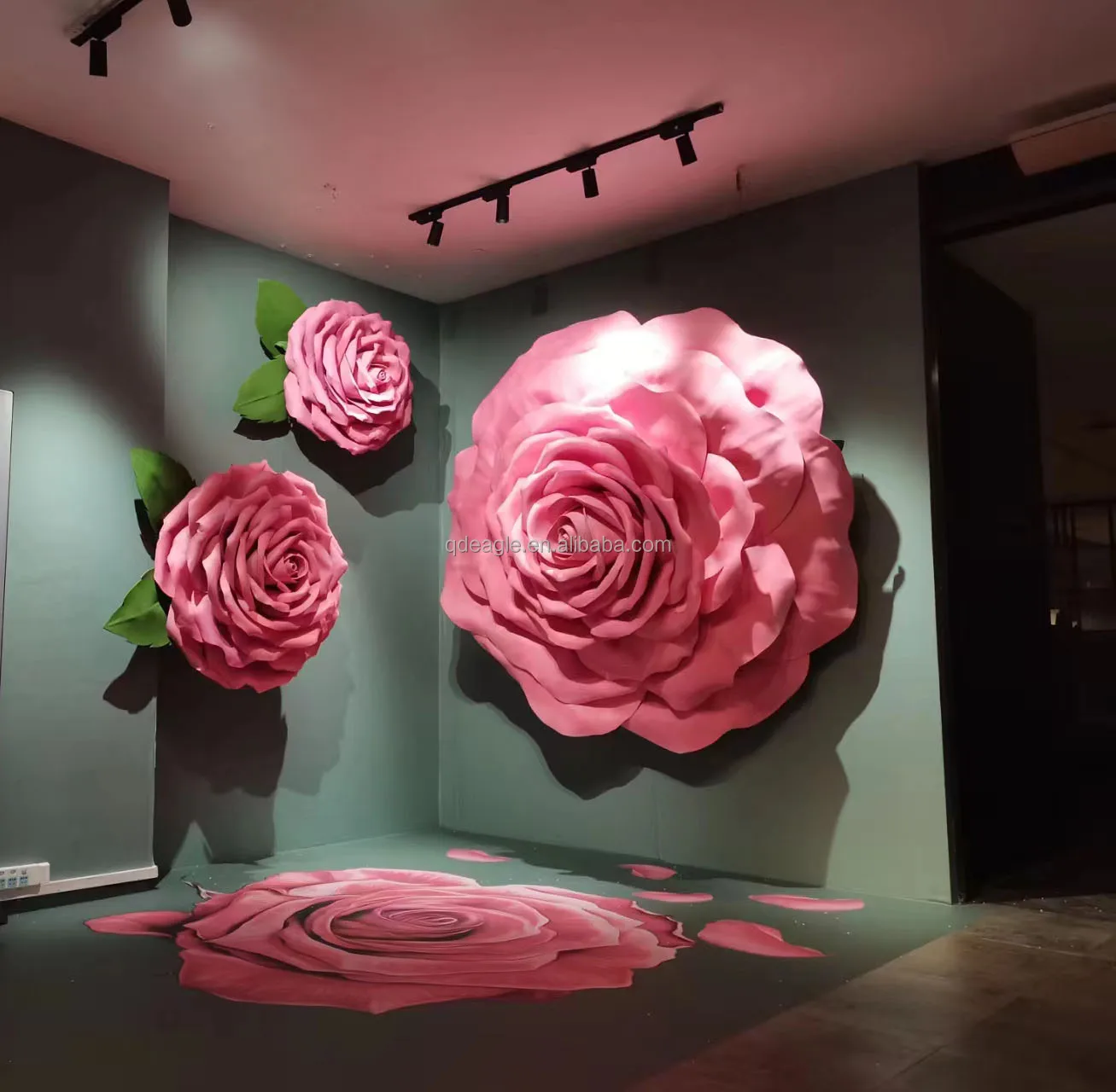 Hand Made Custom Giant Flower EVA Rose Window Display Weeding Supply ...