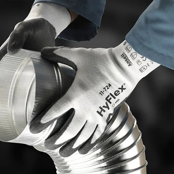 Ansell 11-724 HyFlex Palm PU Coated Class 3 Cut Resistant Individually ...