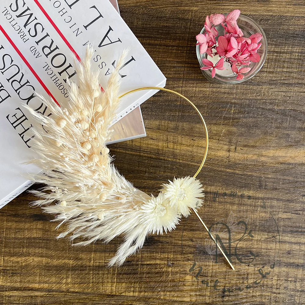 Wholesale Natural Dried Flower Wreath Cake Decorating Supplies for ...