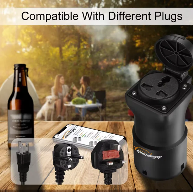 V2l Adapter Schuko Uk Israel Socket Type2 Vehicle Load Cable Adapter Eu ...