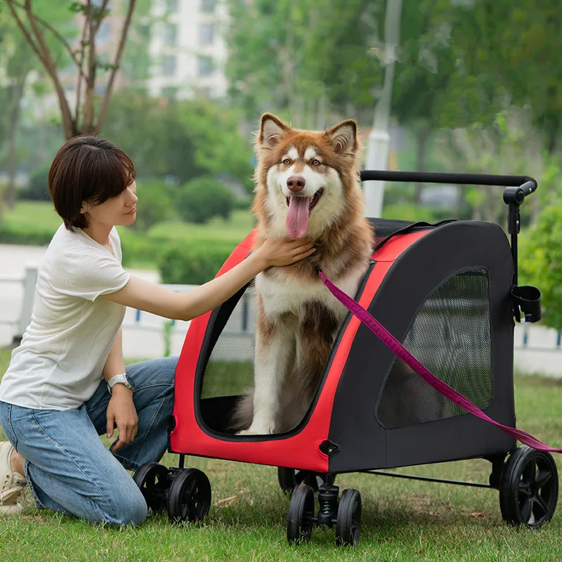 Custom Hot Selling Pet Carts Trolley Large Medium Dogs Folding Pet ...