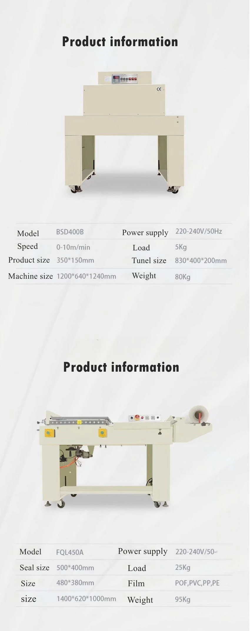 Hipac Semi-Automatic Thermal Cutting L Sealer Shrink Wrapping Machine ...