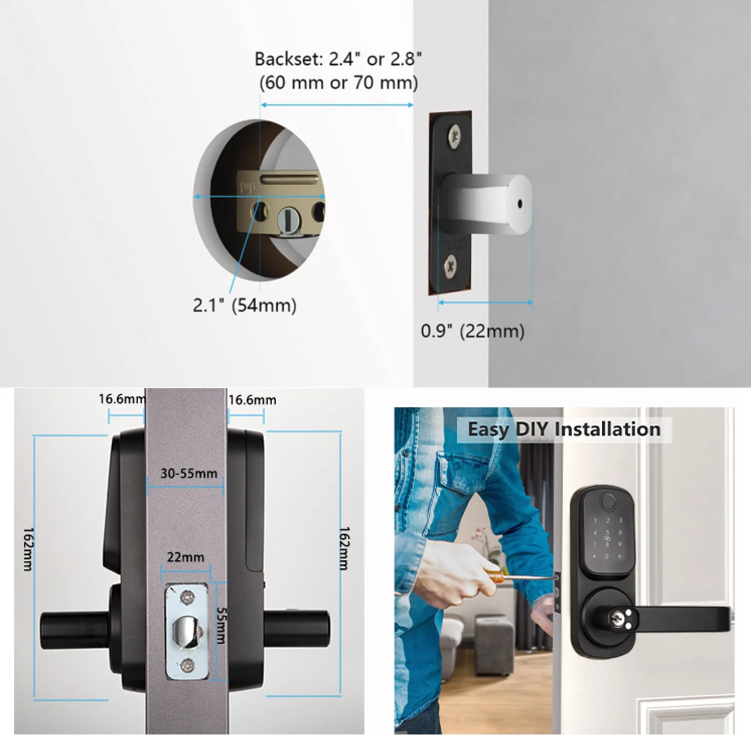 Wifi Smart Digital Lock Keyless Deadbolt Lock Serraduras Digitales ...