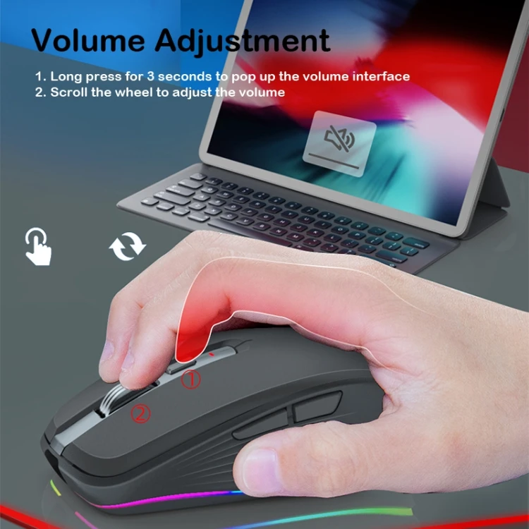 Best Selling Fmouse M303 2400DPI 2.4G Dual Modes Rechargeable RGB Mouse ...