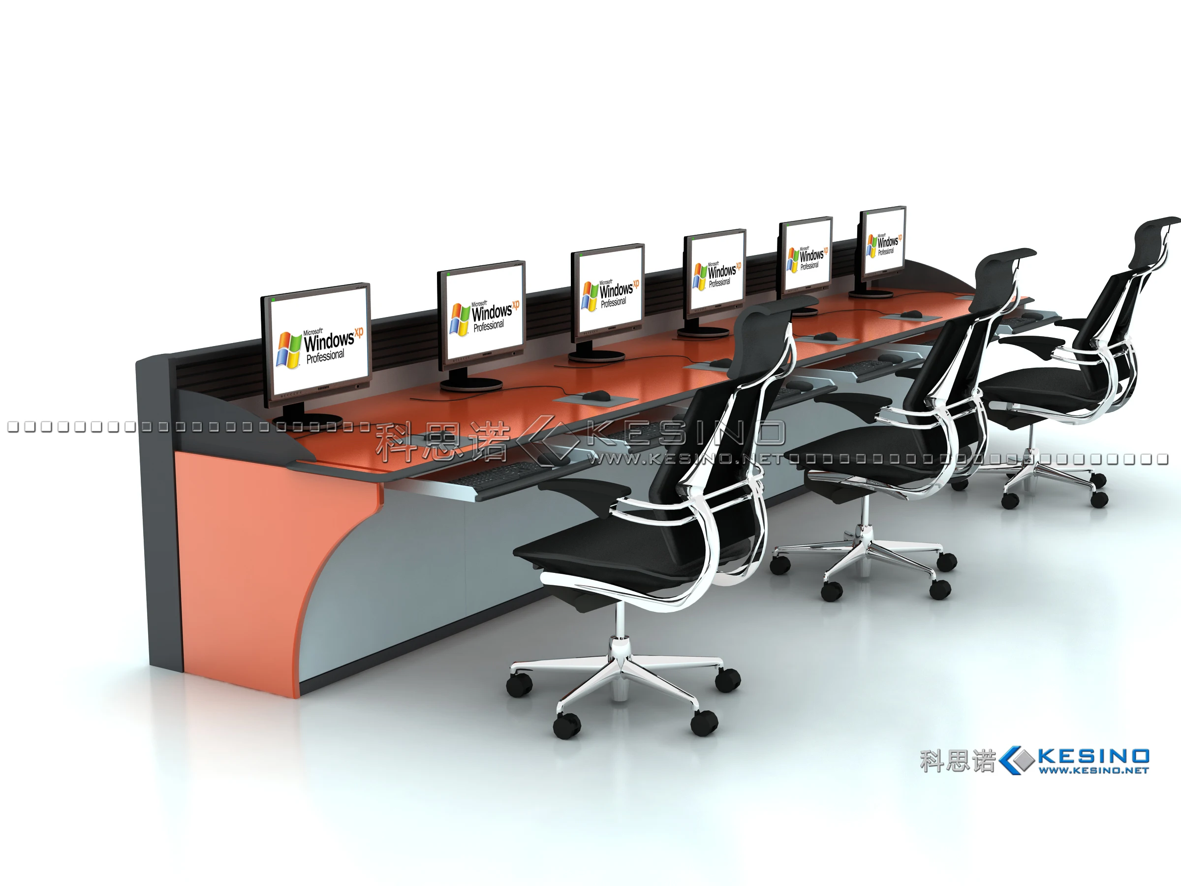 Kesino Control Center Desk - Adjustable, Modern, and Durable