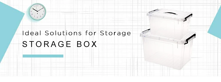 Household Multifunction Durable Plastic Lockable Storage Clear Box ...