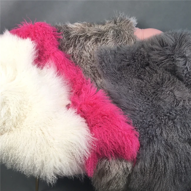 2 Tone Mongolian Fur Pelt Wholesale Real Mongolian Wool - Buy Real ...