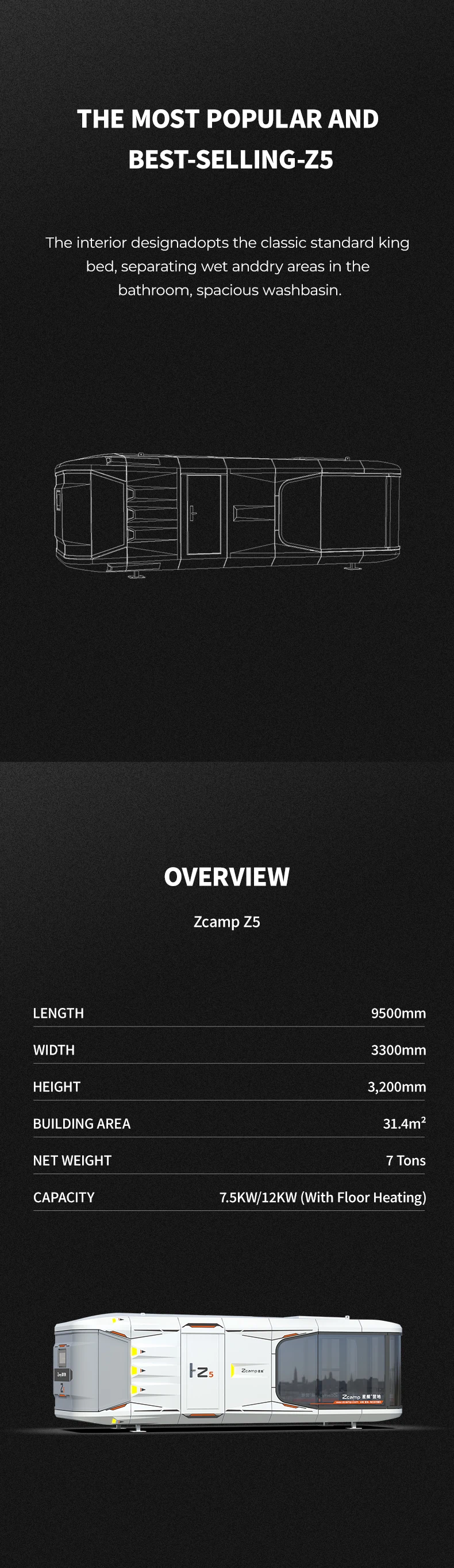 Zcamp Z5 Camping Capsule - Portable Prefab Home Solutions