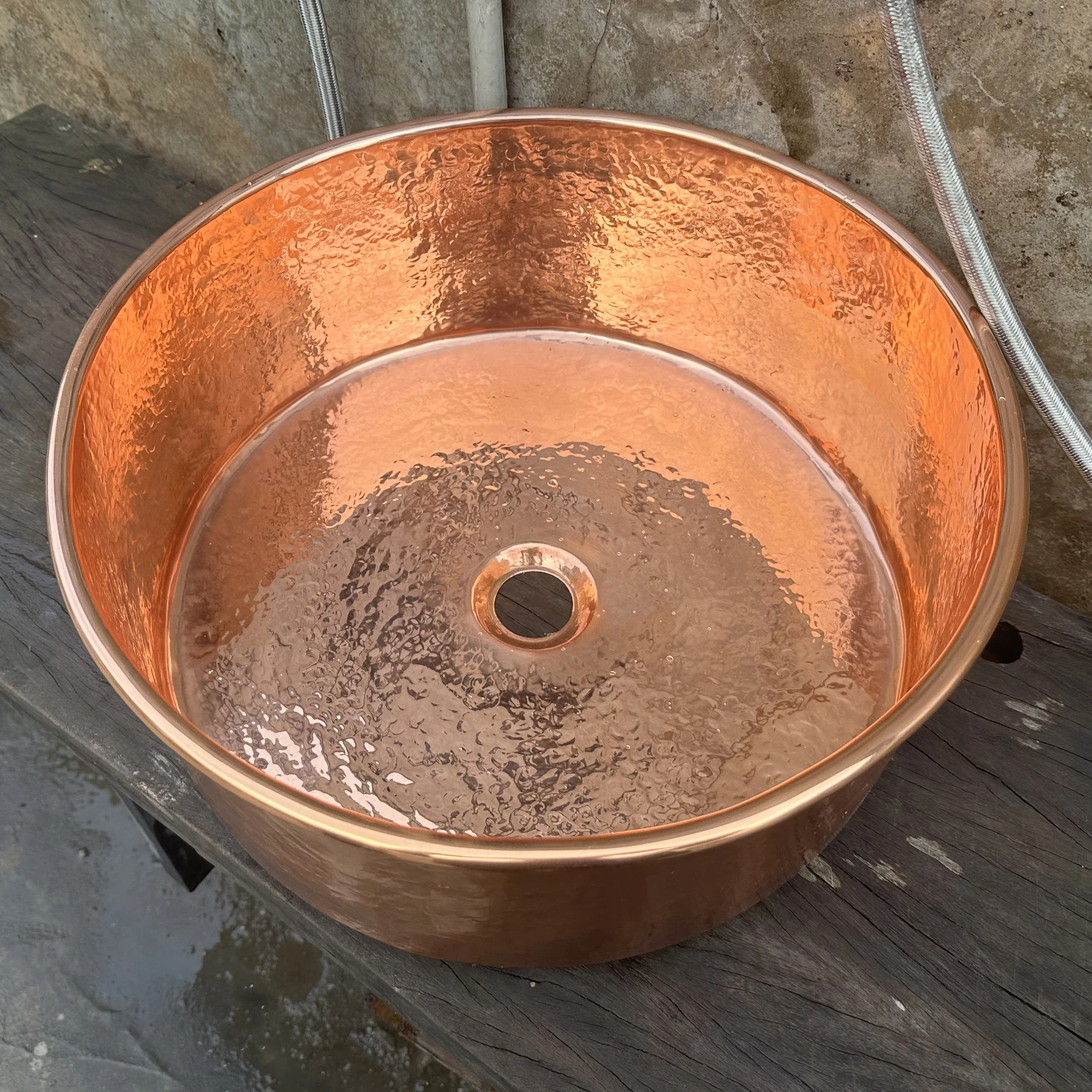 Custom Hand Hammered Luxury Copper Shiny Copper Finish Water Resistant ...