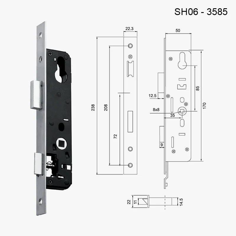 High Quality Door Lockcase,Mortise Lock Body Custom Lockbody Single ...