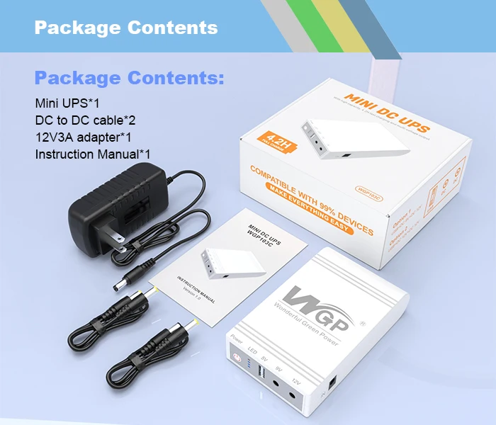 Wgp 12v 9v 5v Dc Multiple Output Smart Mini Ups For Ip Cctv Camera ...