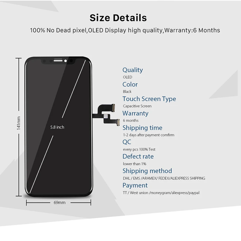 GX OLED LCD for iphone 12 Pro Display 12 PRO MAX Digitizer Assembly for ...