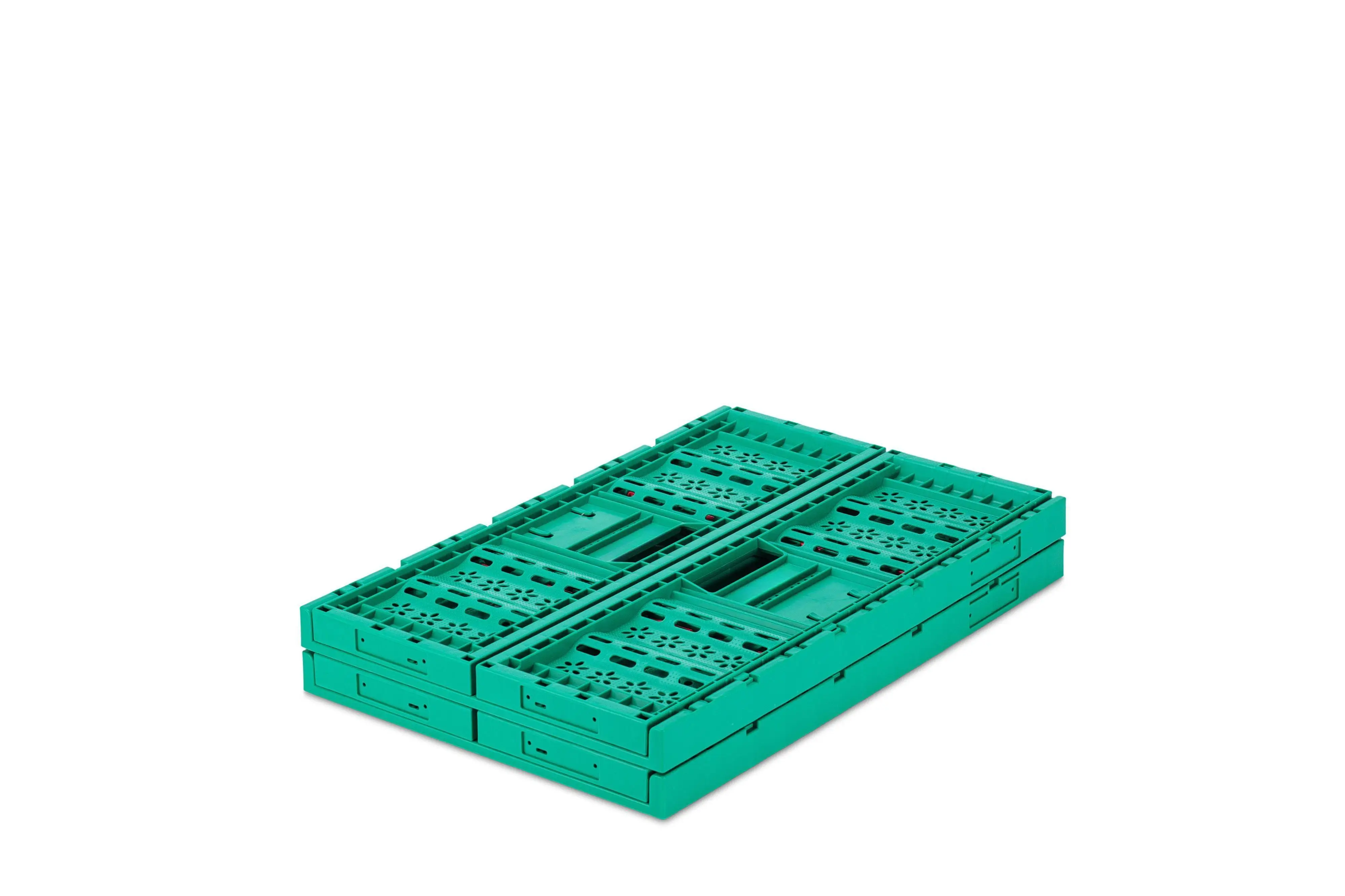 Folding Plastic Mesh Crate Plastic Folding Box Stacking Moving Crate ...