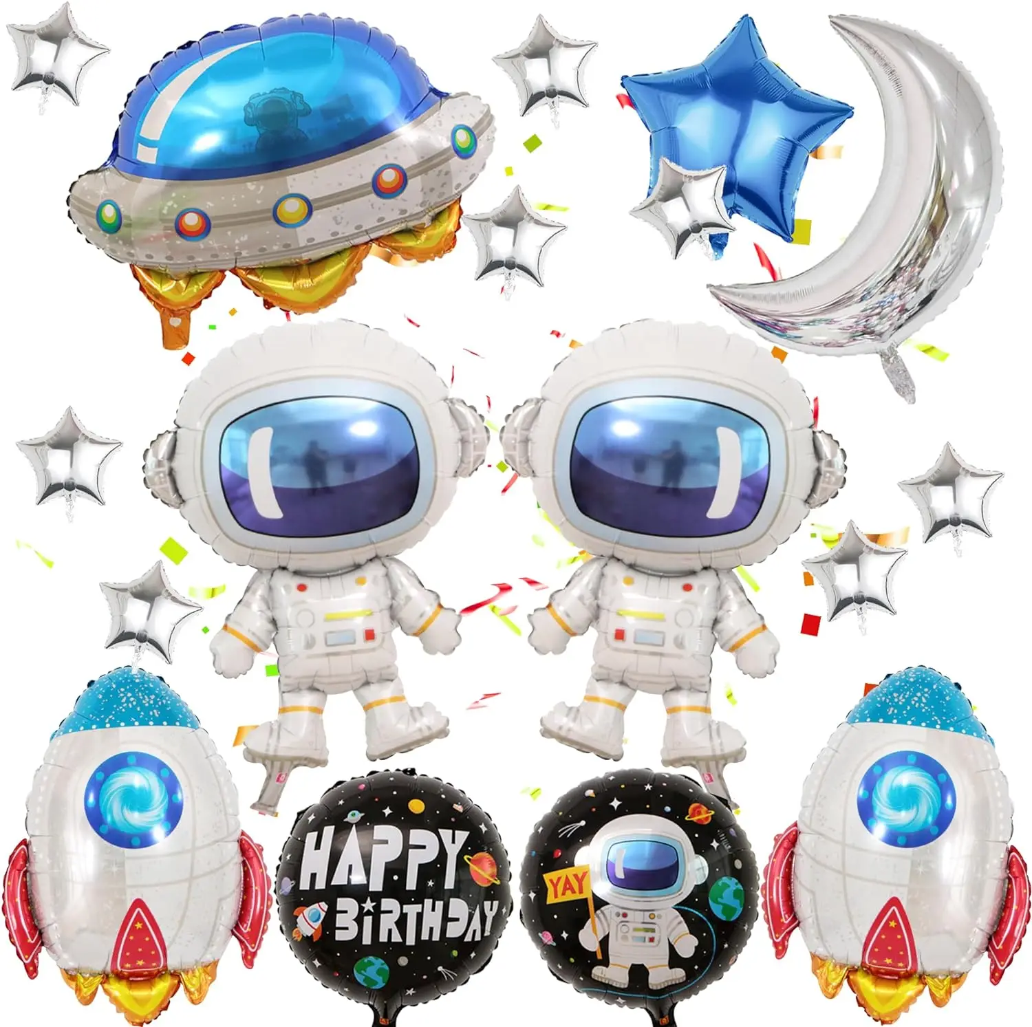 Astronaut Balloons Space Birthday Decorations Astronaut Star Flying ...