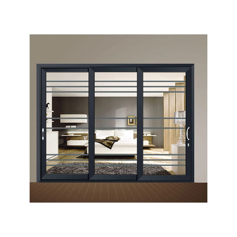 Modern 3-Panel Aluminum Sliding Glass Door with Retractable Patio ...