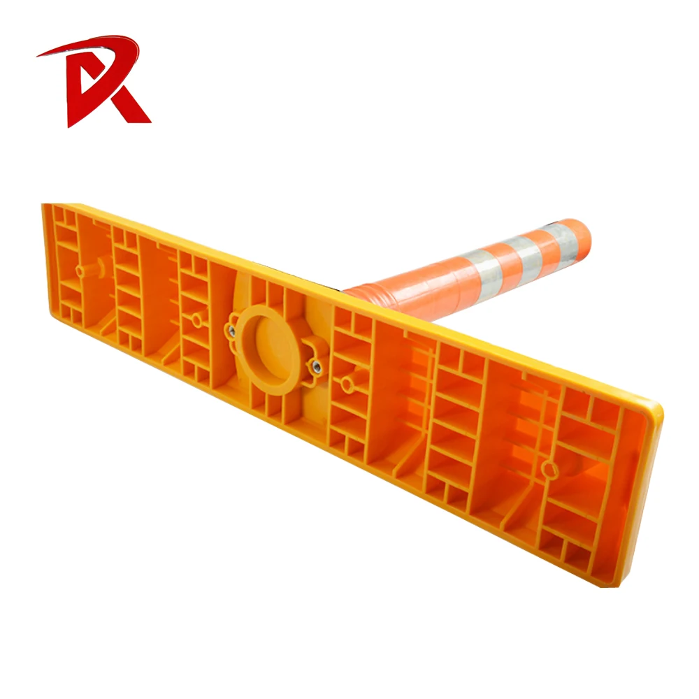 Rubber Base Reflective PE Warning Post & Plastic Traffic lane Divider ...