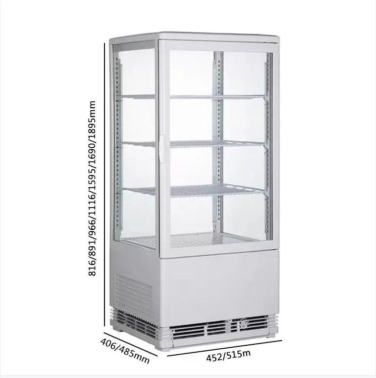 Convenience Store Countertop See-through 4 Sided Glass Beverage Display ...