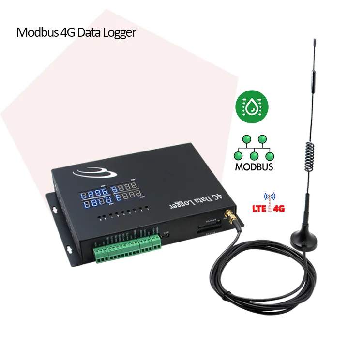 Modbus Data Registers Data Logger Pulse Channels 4G Network Temperature ...