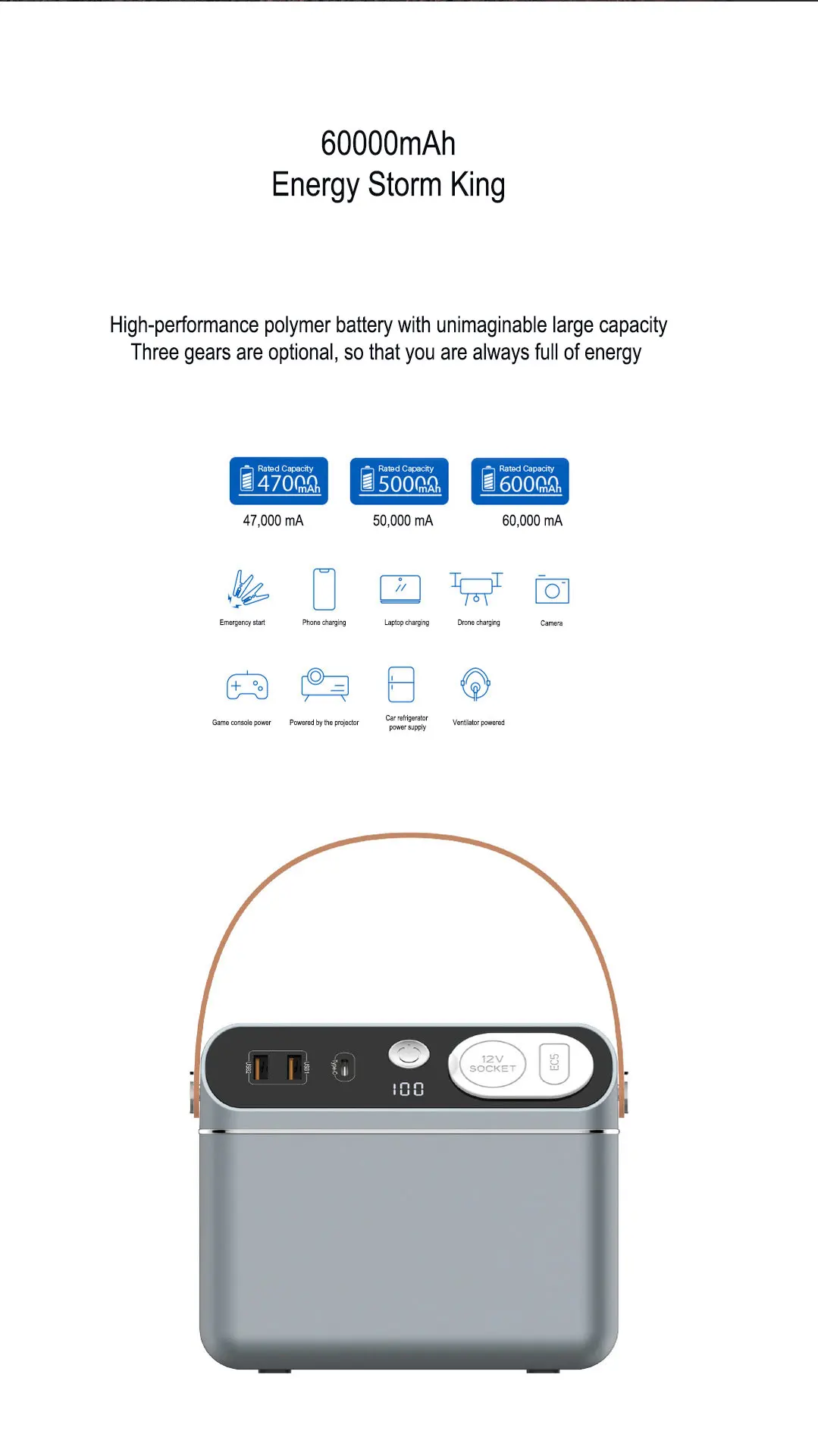 High-power Emergency Start Energy Storage Power Supply Portable Large ...