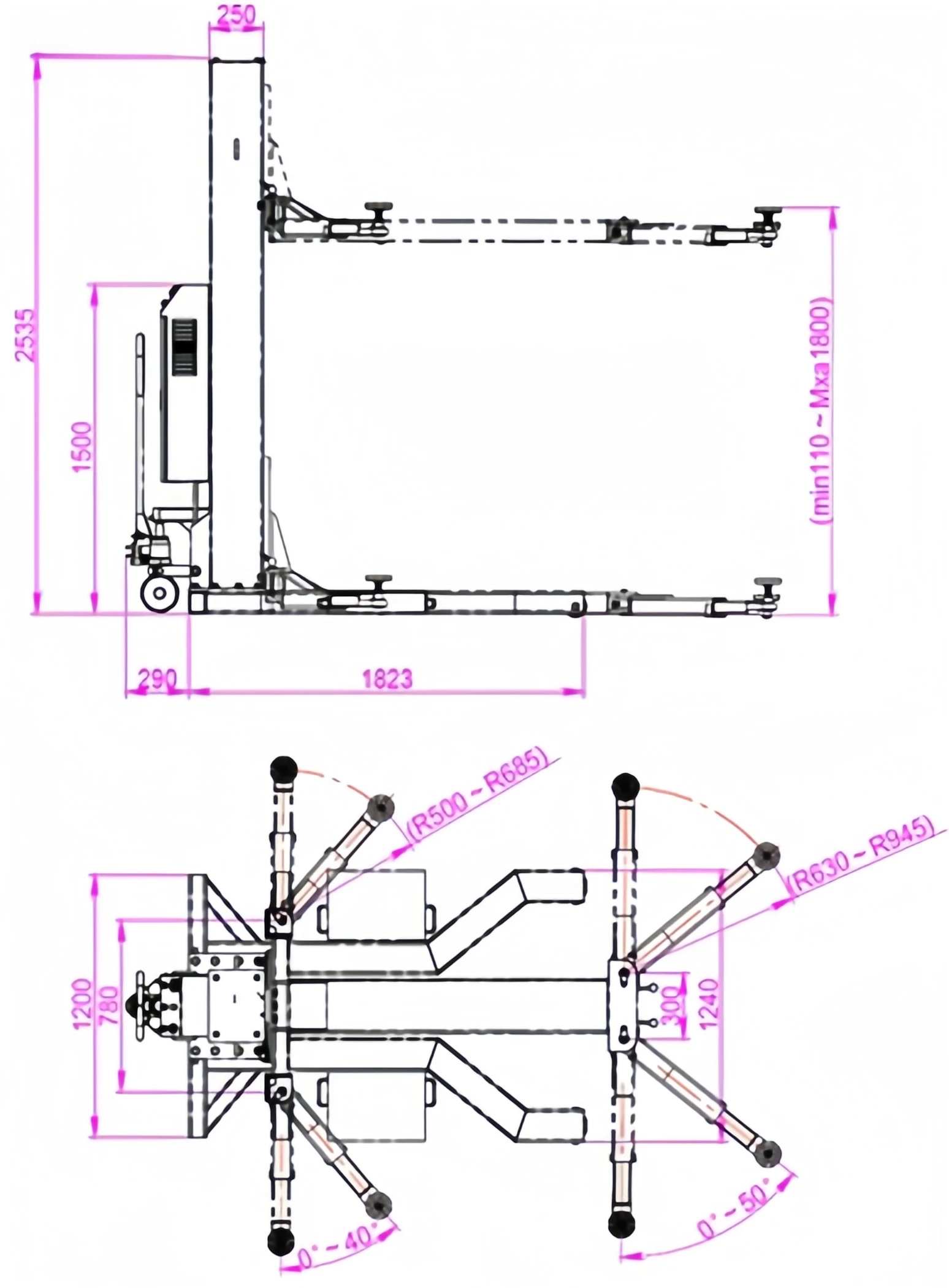 Movable Single Post Auto Lift With Newly DesignedElectric Release ...