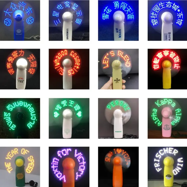 Alibaba.com: Custom Message Mini Handheld Fan, Electric LED Light ...