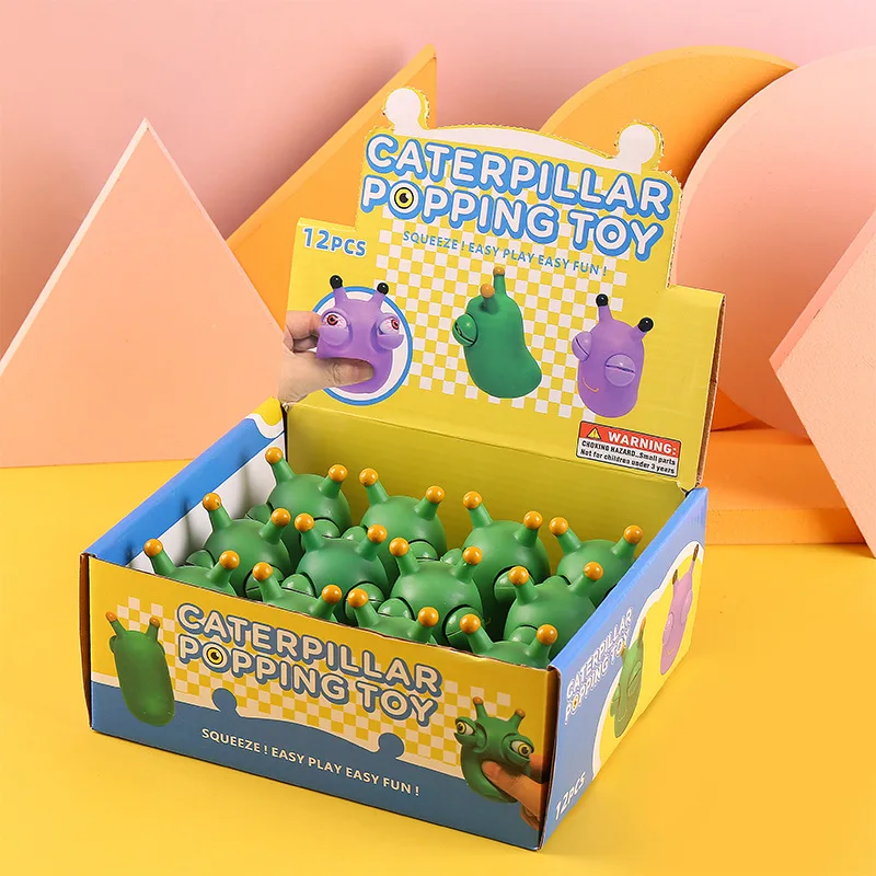 Stress Fidget Toys Green Vegetable Bug Eye 5d Eye Caterpillar Popping ...