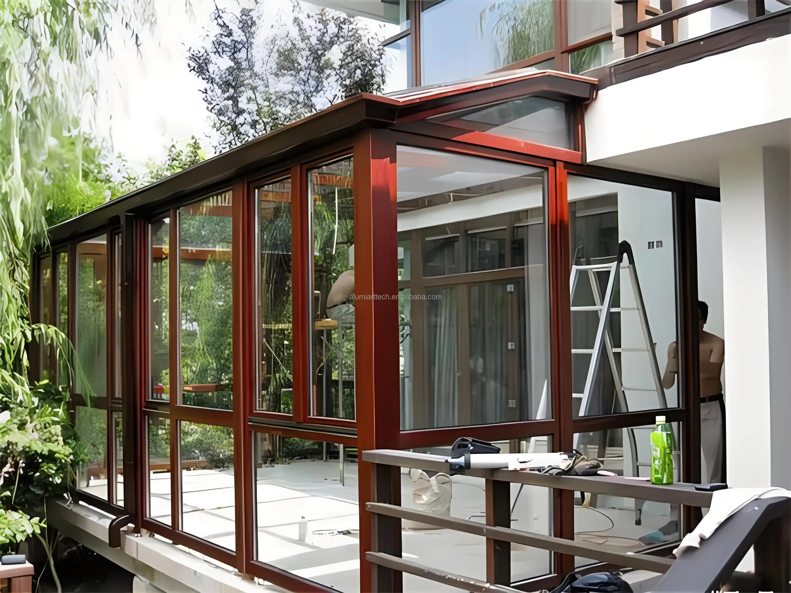 Customized Aluminum Alloy Window Frame With Glass Sunroom & Glass ...