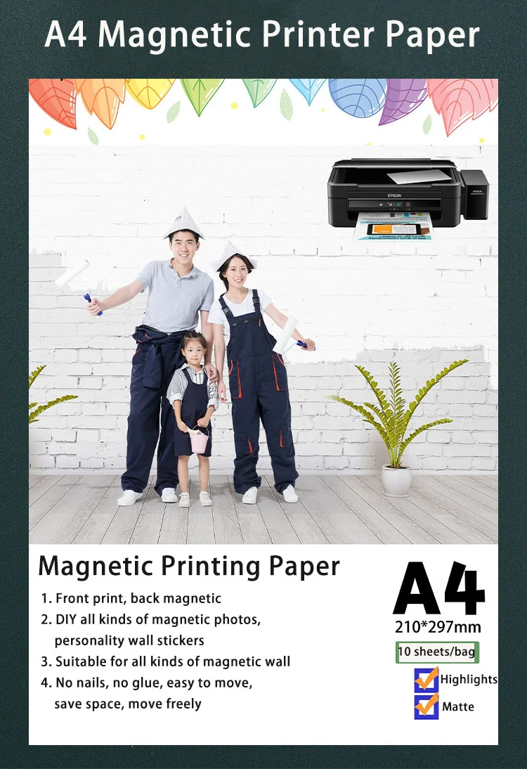 Printable Magnetic Sheets Magnet Paper Sheet For Inkjet Printer ...