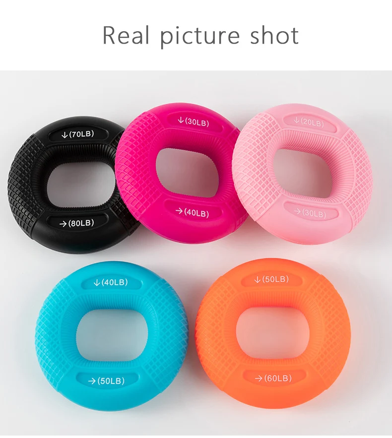 Hand Exercise Ring Hand Grip Strengthener Finger Exerciser Silicone ...