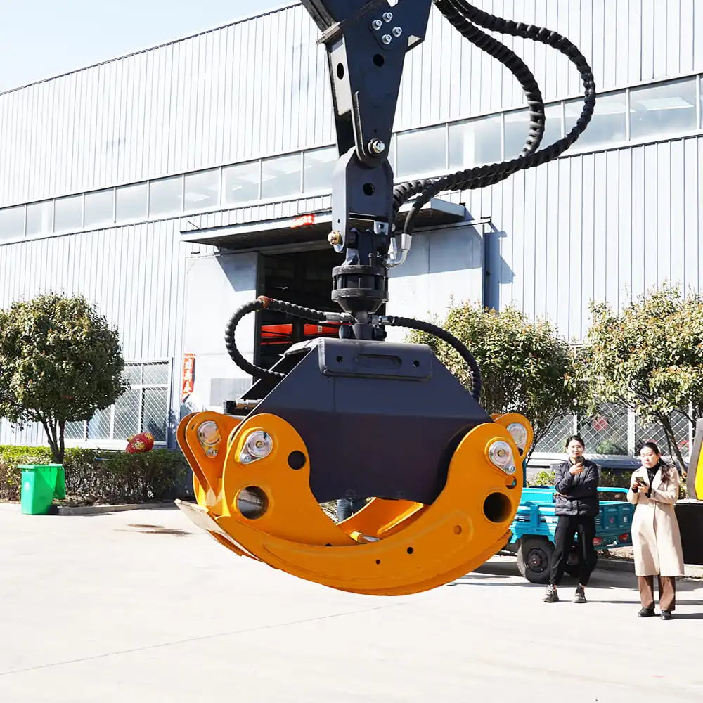 Excavator Forestry Grab Rotator Hydraulic Wood Log Timber Claws Grapple ...