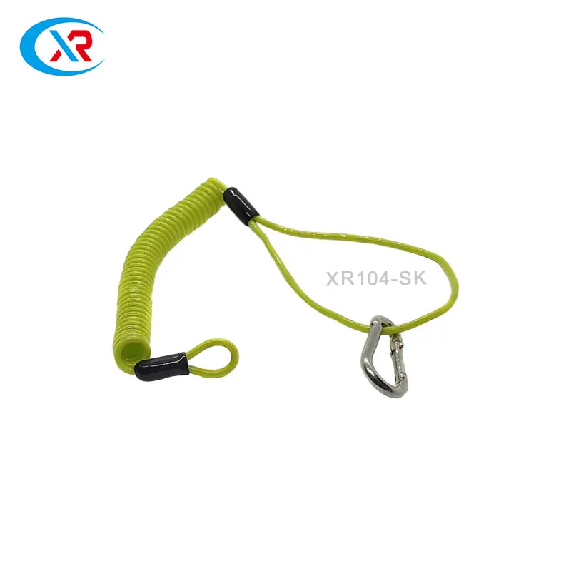 Oem Functional Retractable Steel Wire Rope Pvc Tool Lanyard With Rotary ...