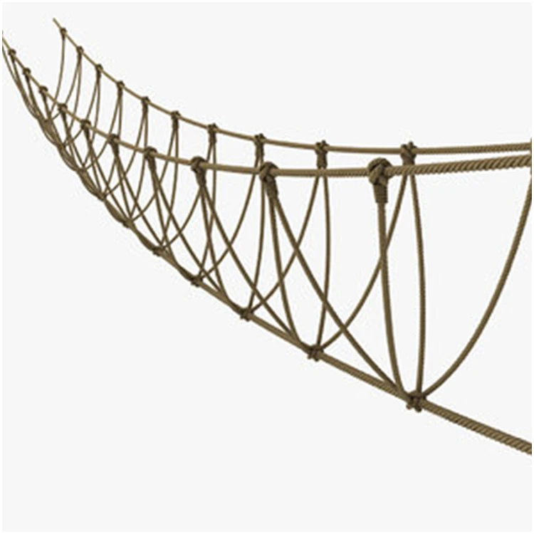 Park Bridge Wood Rope Balance Bridge Walking Plank Bridge