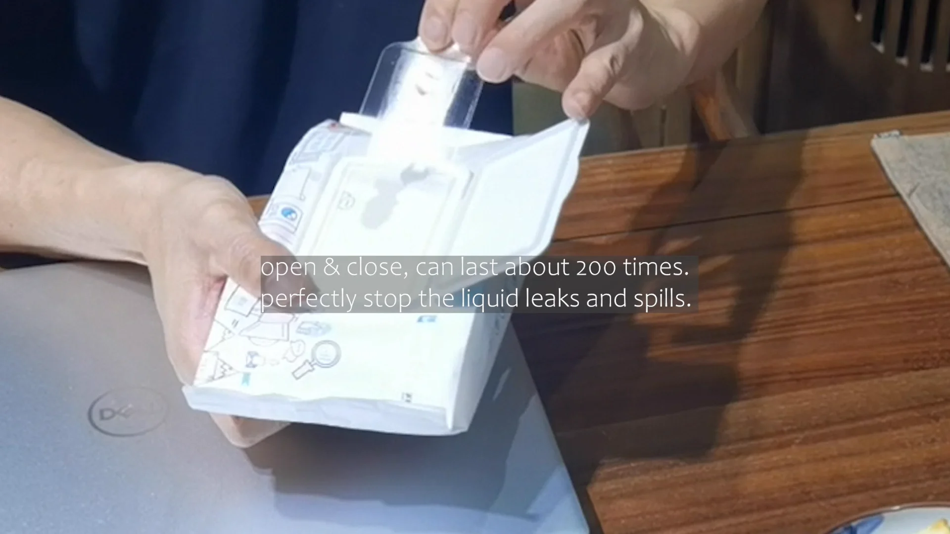 Transparent Pp Removable Labels Stickers Wet-wipes Package Open & Close ...