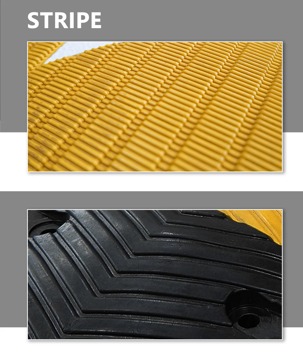 Luchai 50cm Yellow Black Rubber Speed Bumps High Quality Reflective ...