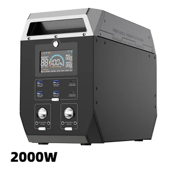 2000w 2000wh Portable Power Station Bank Supply Solar Generator ...