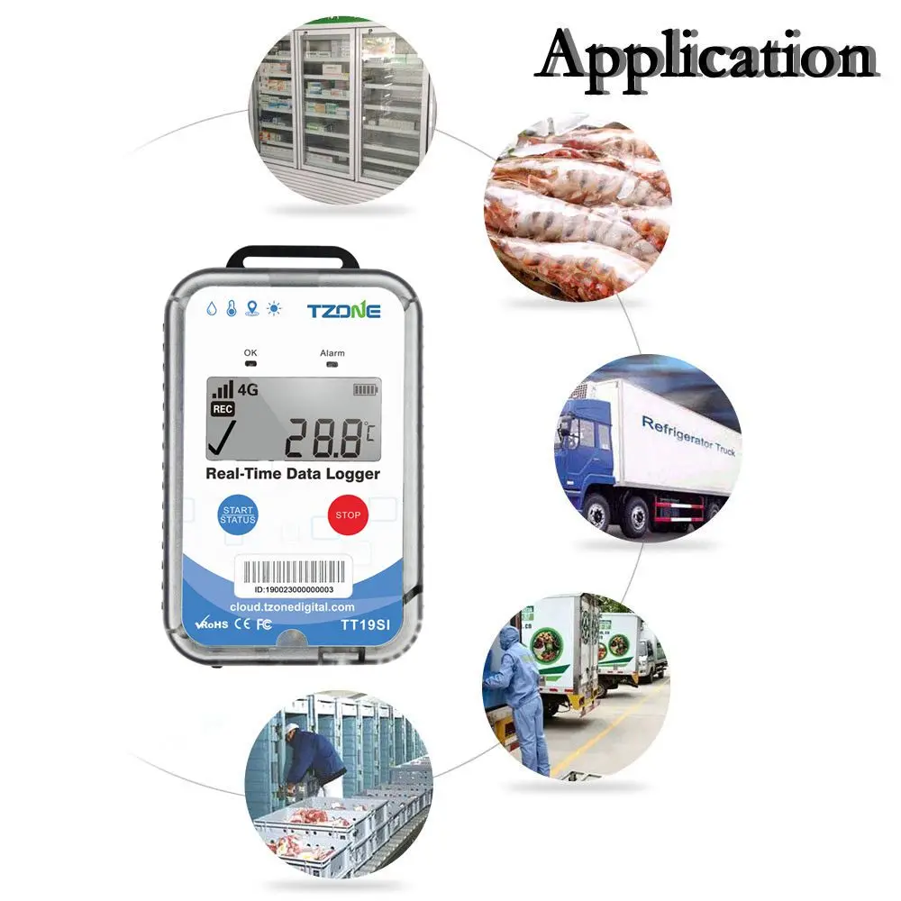 Tt19si 4g/5g Global Real Time Temperature Recorder Disposable Data ...
