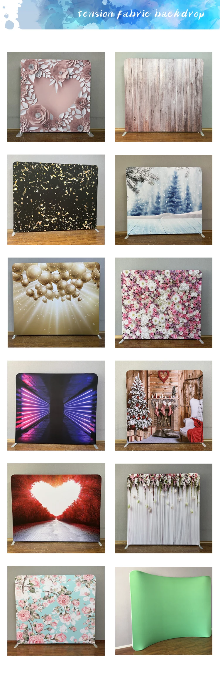 China Custom Made Photo Booth Backdrop Pillow Case Backdrop Tension ...