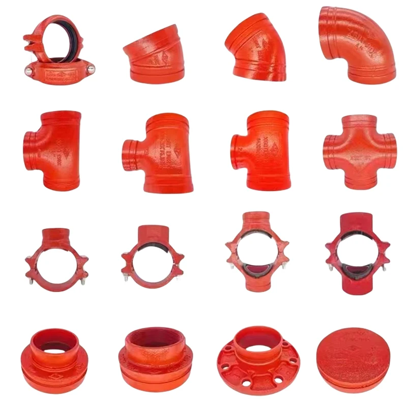 Pipe Fittings Grooved Fire Fitting Ductile Iron Angle Pad Coupling ...