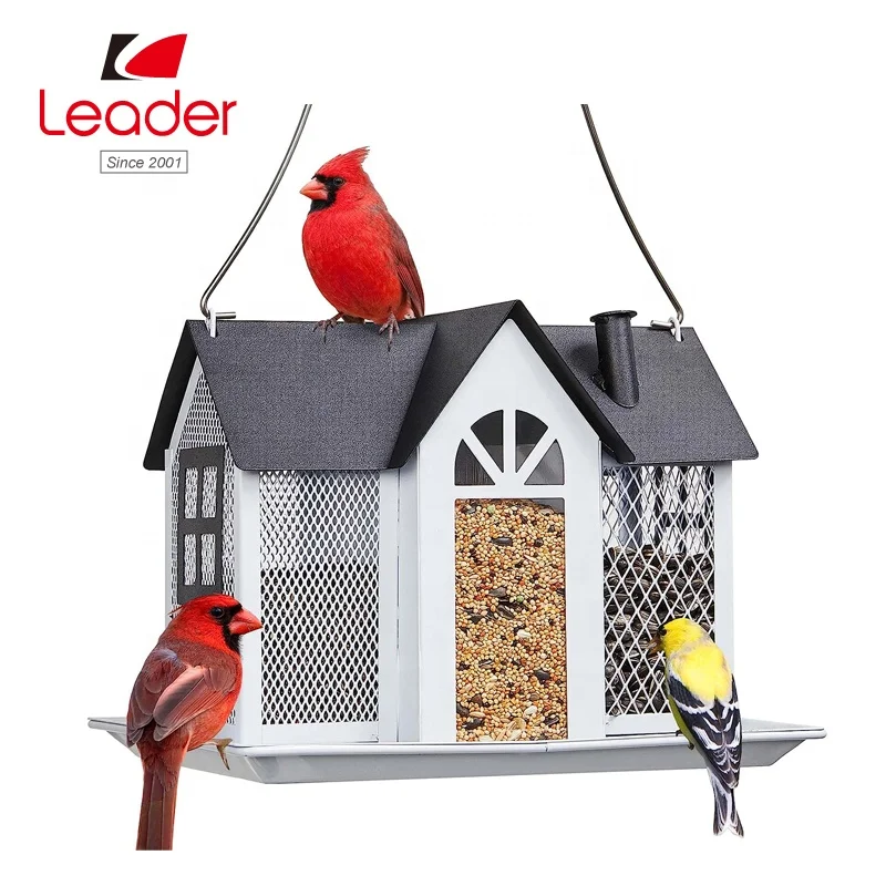 Iron House Bird Feeder Metal House Birdfeeder Buy Metal Hanging Bird Feedermetal House