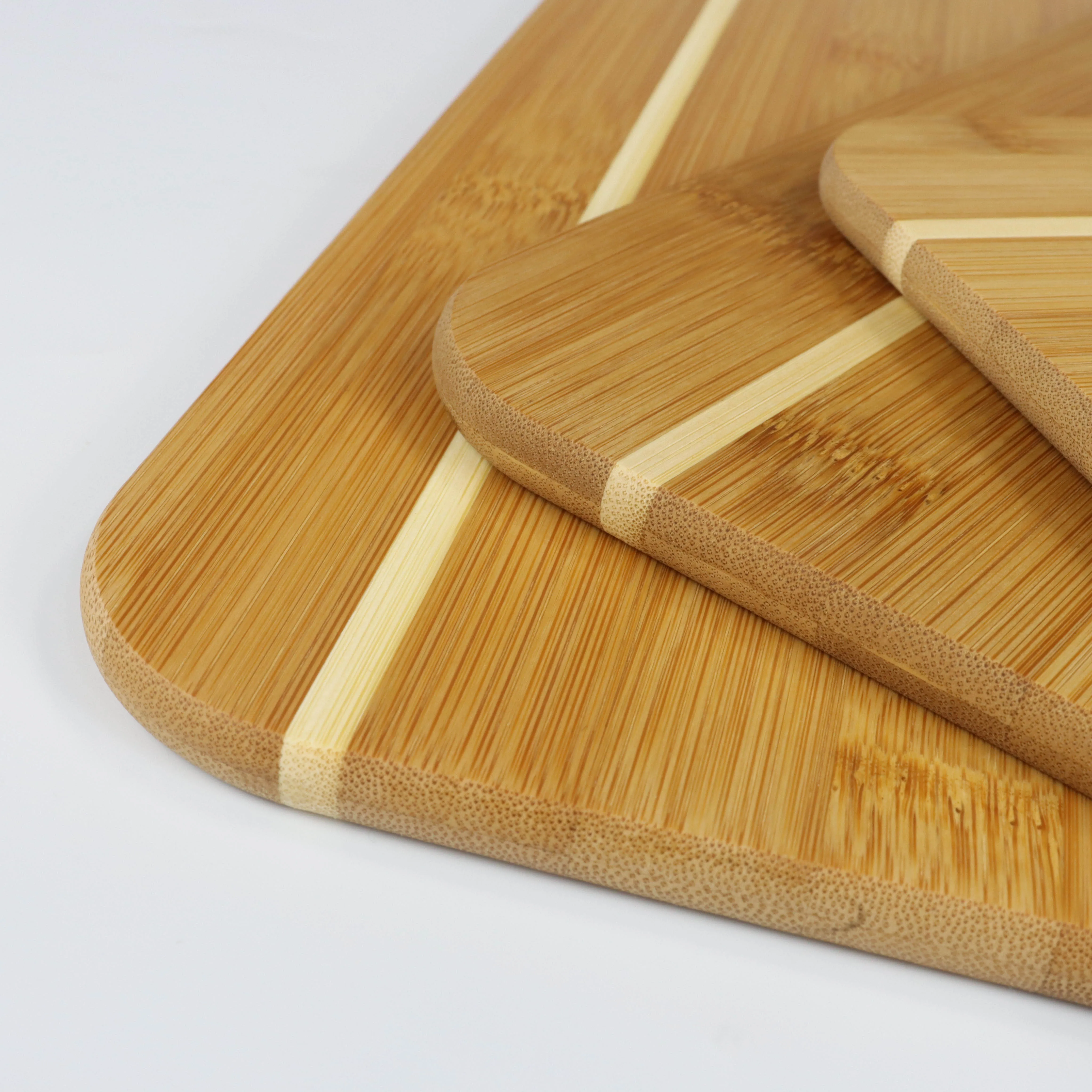 Custom Eco Friendly Two Tone Bamboo Cutting Board Chopping Board Set ...