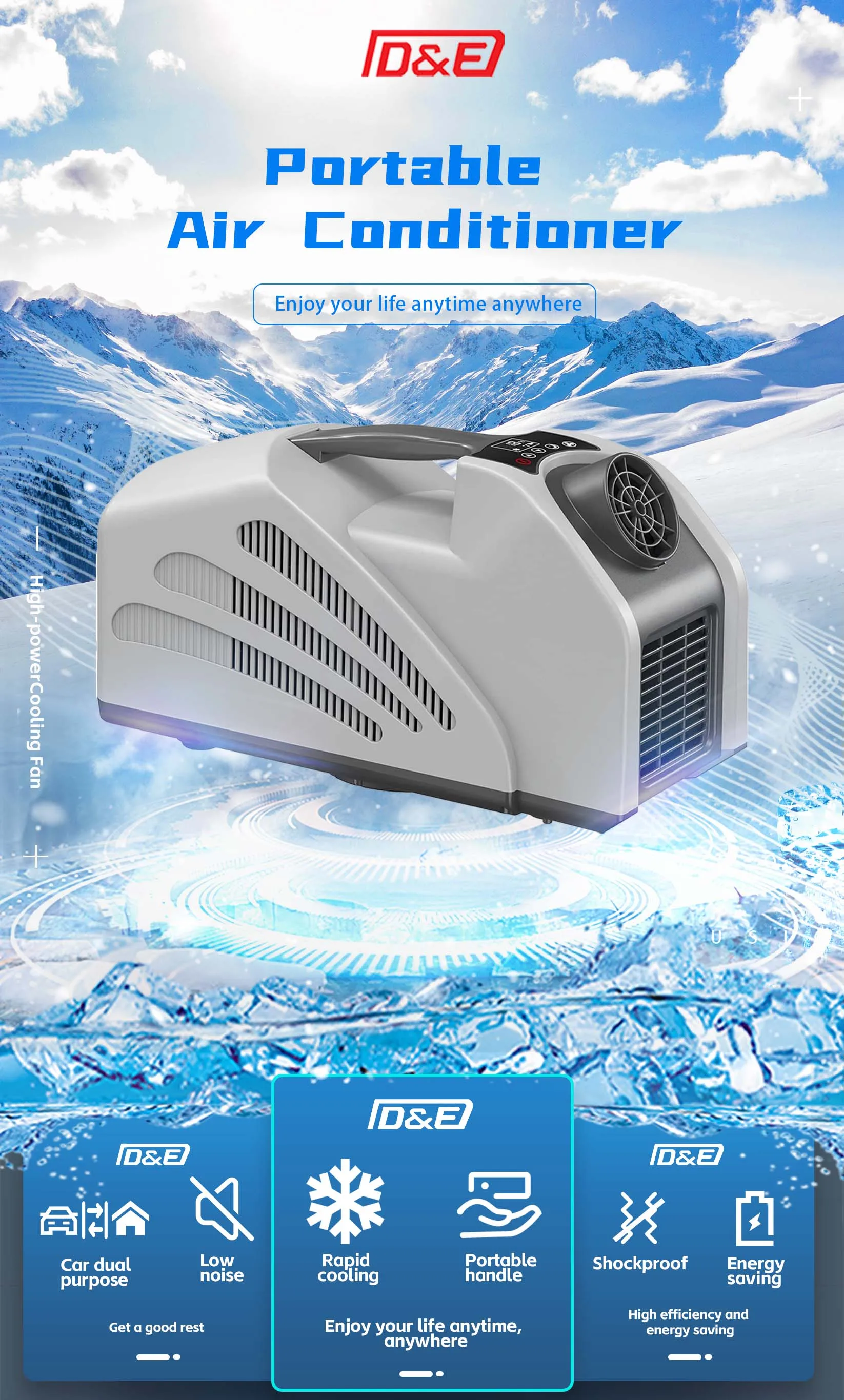 Portable Air Conditioner - 2350 Btu DC 24V for Travel