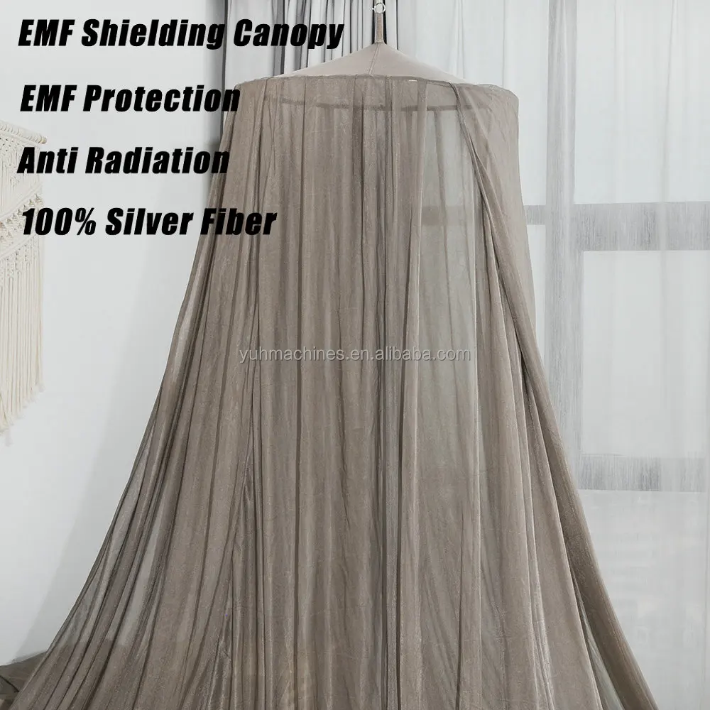 100% Silver Fiber Canopy - EMF Protection for Single Beds and Dorm ...