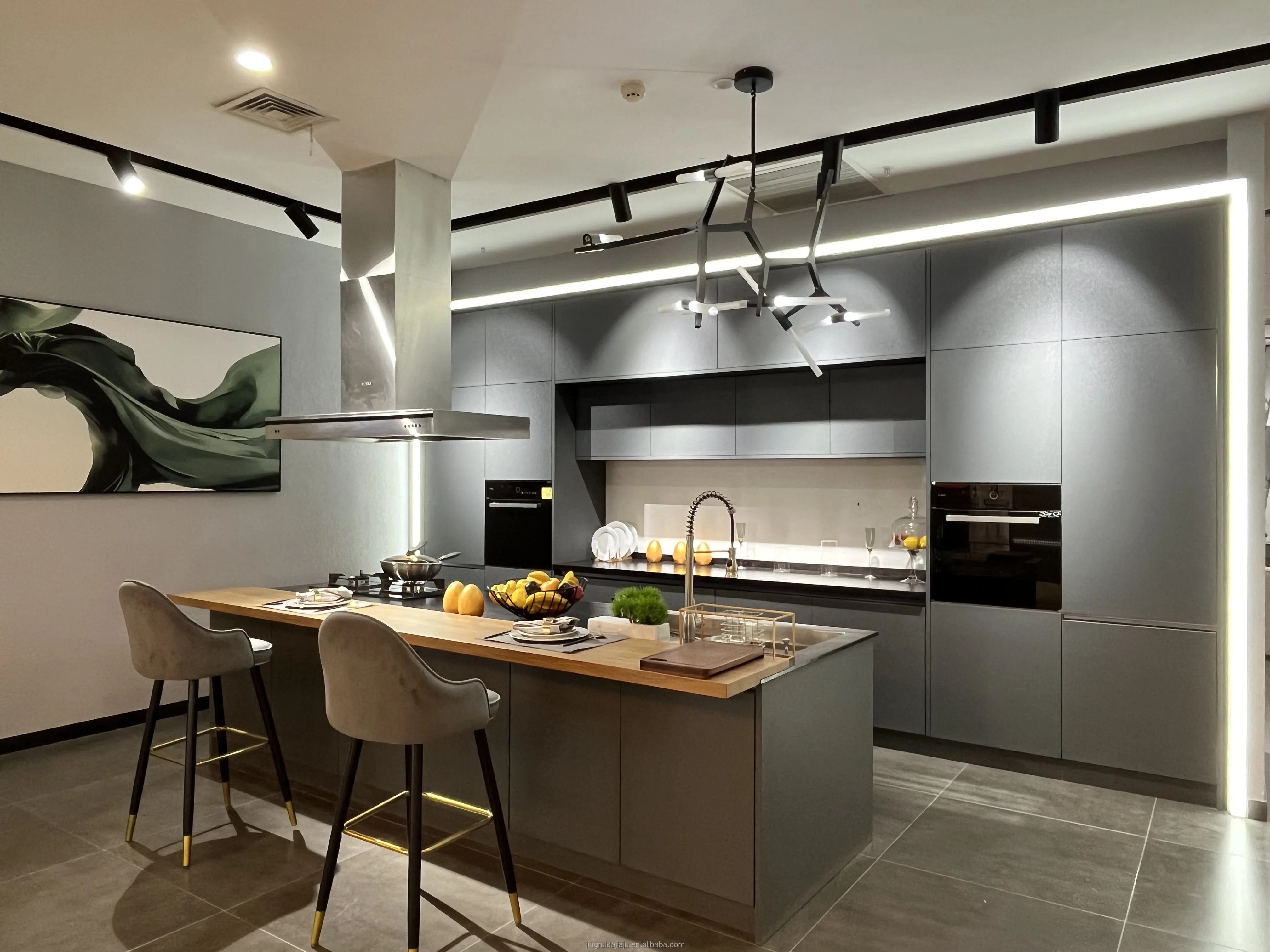 Modern Stainless Steel Kitchen Cabinets with Honeycomb Aluminum ...