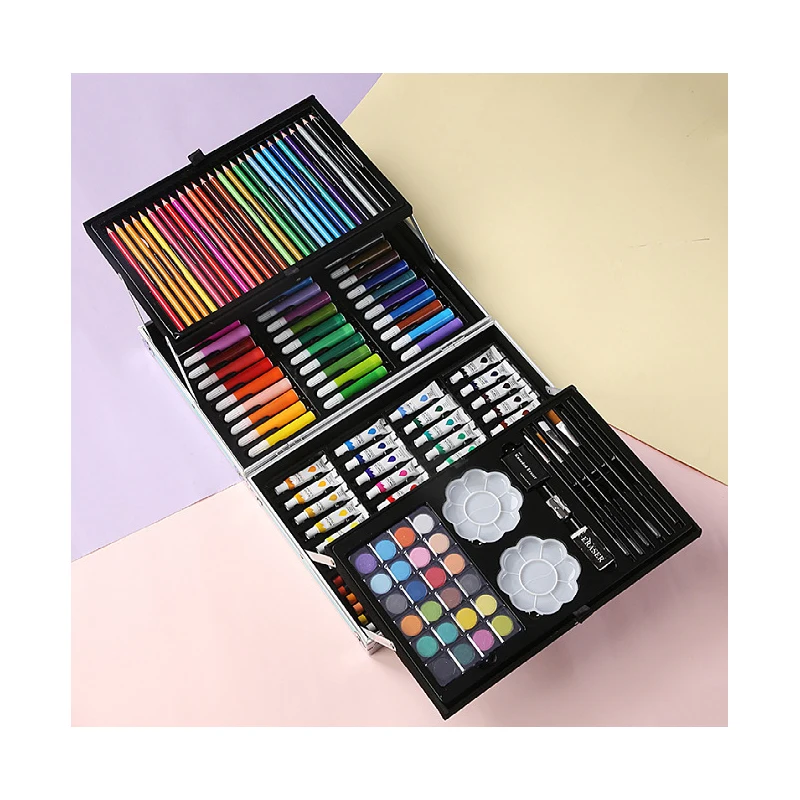 Wood Deluxe Color Set De Arte 145 Piezas Art Crafts Pencil Supplies ...