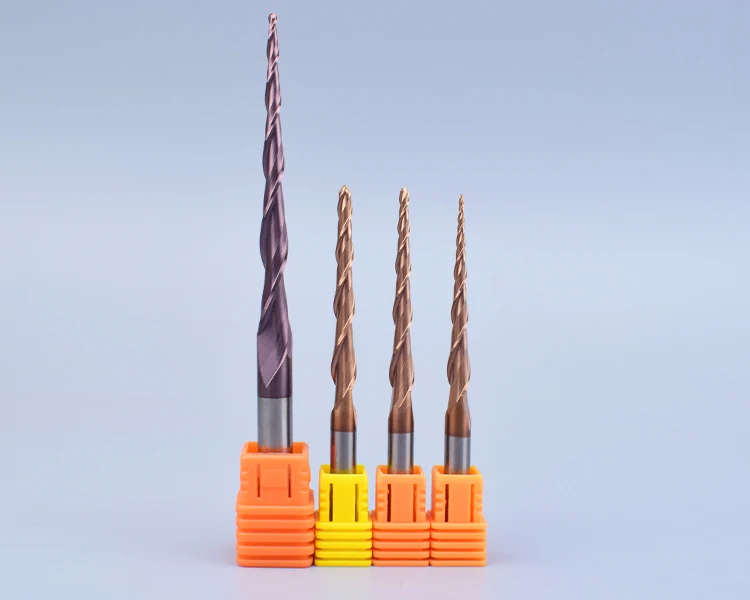 Hot Selling Cnc Router Bit Tapered Ball Nose End Mills 3.175 Tapered ...