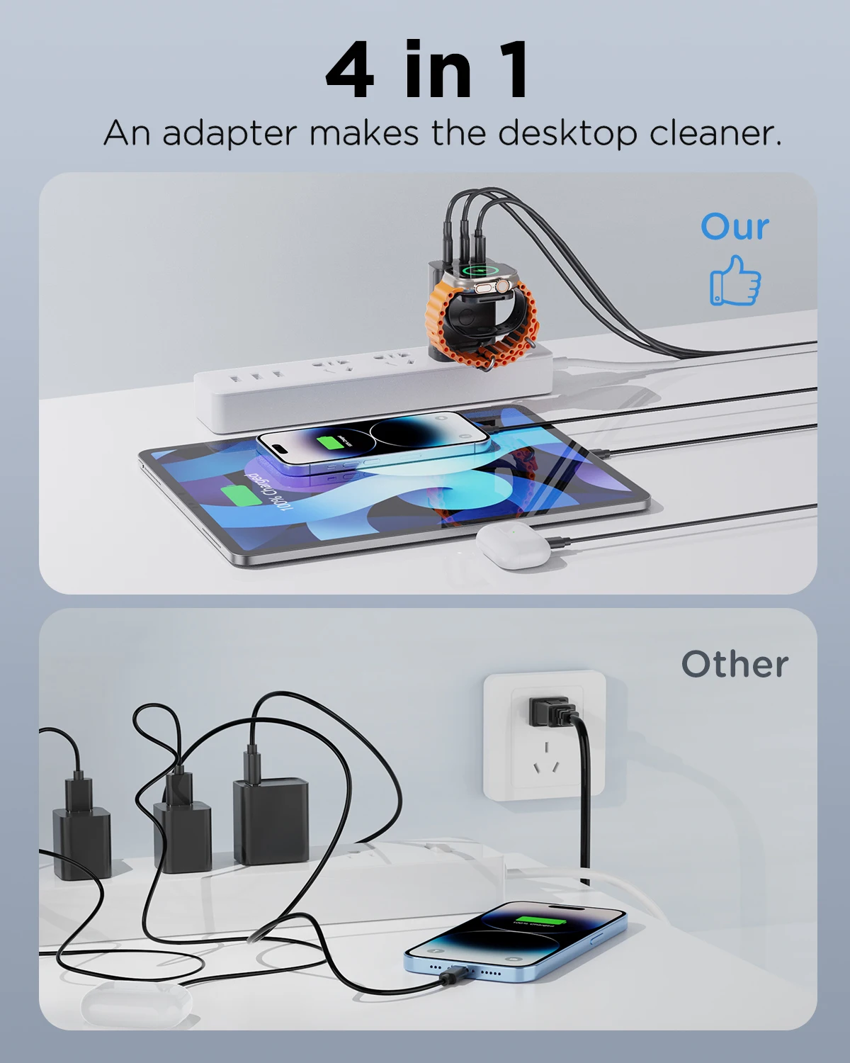 3in1 Apple Watch Charging Block Pd 43w Fast Us Charging Head Mini ...