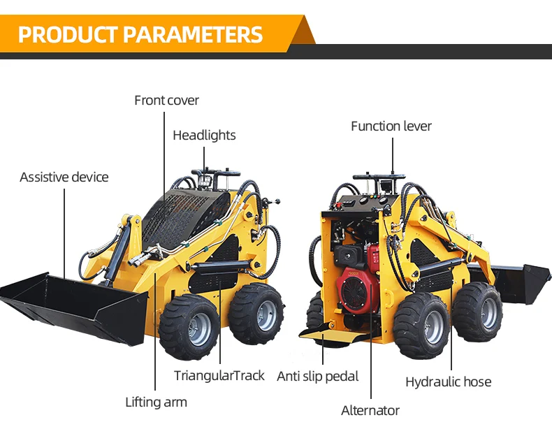 High Efficiency Skid Steer Loader - Euro 5 EPA Kubota Diesel